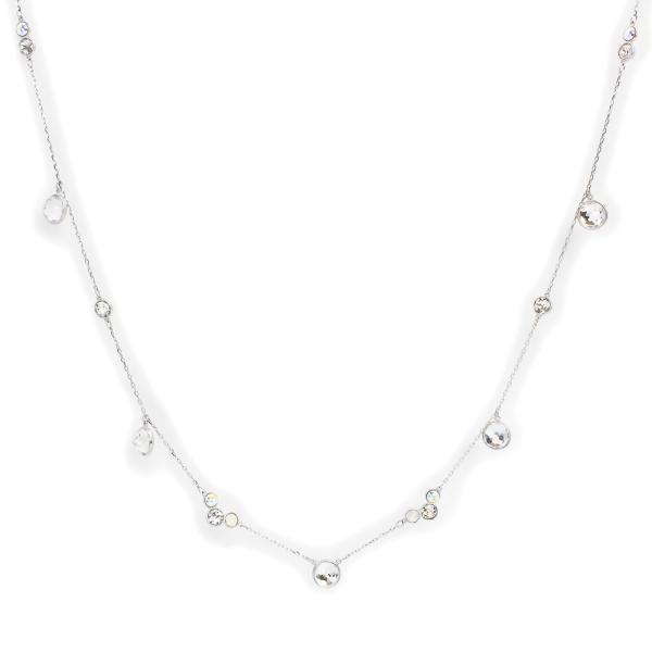 ■商品説明■【問い合わせ番号】200028760019【ブランド】SWAROVSKI【素材】 クリスタル【カラー】シルバー【サイズ(cm)】チェーン：約62/67/72cm (三段階調節) モチーフ : 約W1.3cm  x H0.8cm ...