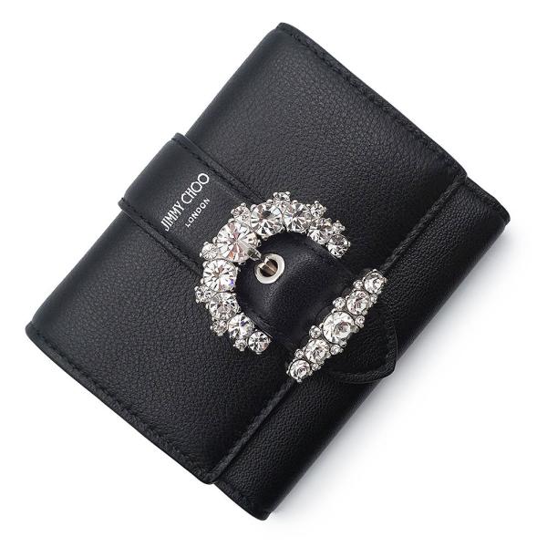 ■商品説明■【問い合わせ番号】200031151019【ブランド】JIMMY CHOO【参考定価】44,880円【素材】 スムースレザー【カラー】ブラック ／ シルバー金具【サイズ(cm)】約W11cmxH8.5cmxD2cm 【仕様】スナ...
