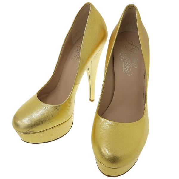 商品タイトル：アレハンドロインヘルモ Alejandro Ingelmo レザー ハイヒール パンプス ゴールド size37 [M02912]管理番号：BR07338状態ランク：A状態詳細：一般的な使用感はありますが、使用に問題のない商品...