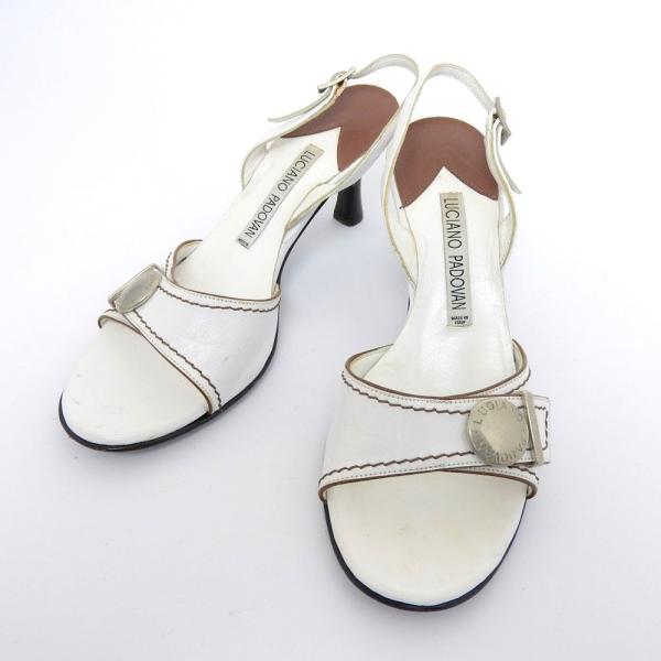商品タイトル：LUCIANO PADOVAN レザー ストラップサンダル 白 size35.5 [M02665]管理番号：BR07792状態ランク：A状態詳細：一般的な使用感はありますが、使用に問題のない商品です。詳細：少々スレヨゴレ 金具...