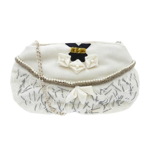 商品タイトル：Dotto check キッズ ベビー フェルト チェーンショルダー 2ルーム バッグ ホワイト系 [M02826]管理番号：BR08610状態ランク：A状態詳細：一般的な使用感はありますが、使用に問題のない商品です。詳細：ブ...