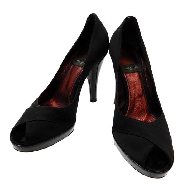 商品タイトル：バルダンBALDAN レザー ヒール サンダル ブラック size38 [M03013]管理番号：BR09014状態ランク：A状態詳細：一般的な使用感はありますが、使用に問題のない商品です。詳細：インソールに薄ヨゴレ 踵にスレ...