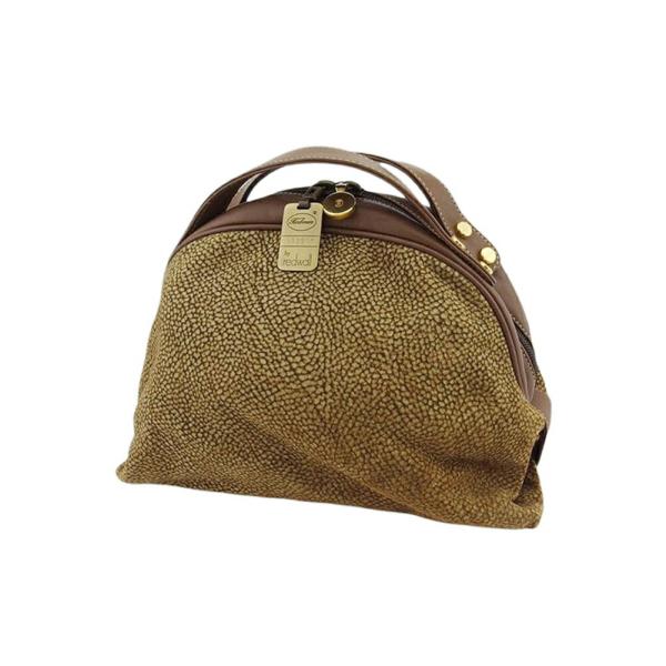 ■管理番号：H913【商品説明】ボルボネーゼ【BORBONESE】の ハンドバッグです。定番人気のうずら柄☆内側には鍵などの大切な物を入れるのに最適なファスナーポケットが付いております♪◆ランク 【7】【7】傷、汚れがあるが程度良好のお品物...