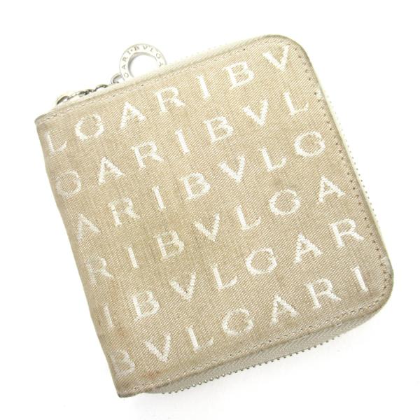 【BIGお買い物ラリー★30%OFFセール中】ブルガリ BVLGARI 二つ折り財布ブルガリブルガリ ベージュ シルバー レディース 中古 BVLGARI（ブルガリ） 【初売りSALE☆30%OFF】ブルガリ 二つ折り 財布