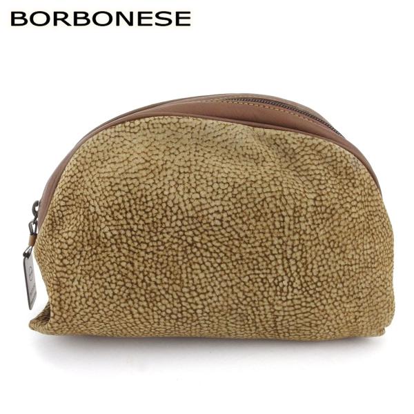 ■管理番号：T20287【商品説明】ボルボネーゼ【BORBONESE】の ポーチです。定番人気のうずら柄☆化粧品の他にちょっとした小物等を入れてもお使いいただけます♪◆ランク 【7】【7】傷、汚れがあるが程度良好のお品物【状態】大きなダメー...
