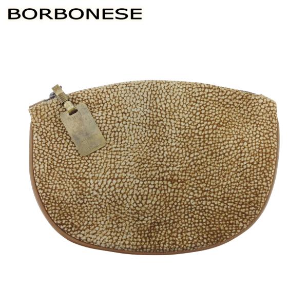 ■管理番号：T21227【商品説明】ボルボネーゼ【BORBONESE】の ポーチです。定番人気のうずら柄☆化粧品の他にちょっとした小物等を入れてもお使いいただけます♪◆ランク 【7】【7】傷、汚れがあるが程度良好のお品物【状態】大きなダメー...