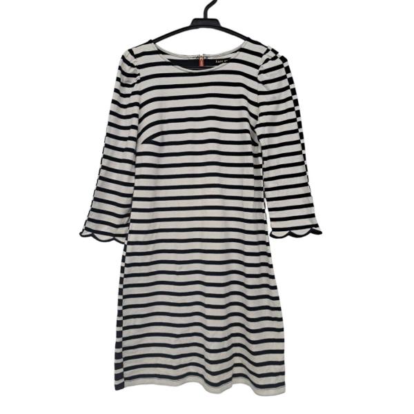 ブランド：ケイトスペード商品名：ワンピース  付属品：なし サイズ：表記サイズXS　着丈約85.5ｃｍ　身幅約40ｃｍ カラー：ホワイト×ブラック 素材： コットン100％程度：  A（中古美品）  状態…目立つ汚れやダメージはありません。...