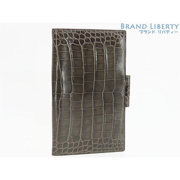 ●ブランドエルメス　HERMES●商品名アジェンダ ヴィジョン　アリゲーターマット　手帳カバー　システム手帳　クロコダイル●サイズW：10cm　H：17cm　D：1cm●仕様内側：ポケット×2●カラーグラファイト(グレー系)●素材アリゲータ...