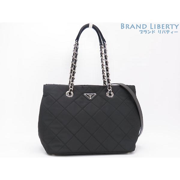 ●ブランドプラダ　PRADA●商品名TESSUTO IMPUNTU　テスート インプントゥ2WAY　キルティング　チェーン ショルダートートバッグ　斜め掛け ショルダーバッグ●サイズW：28cm　H：22cm　D：16cm　チェーンショルダ...