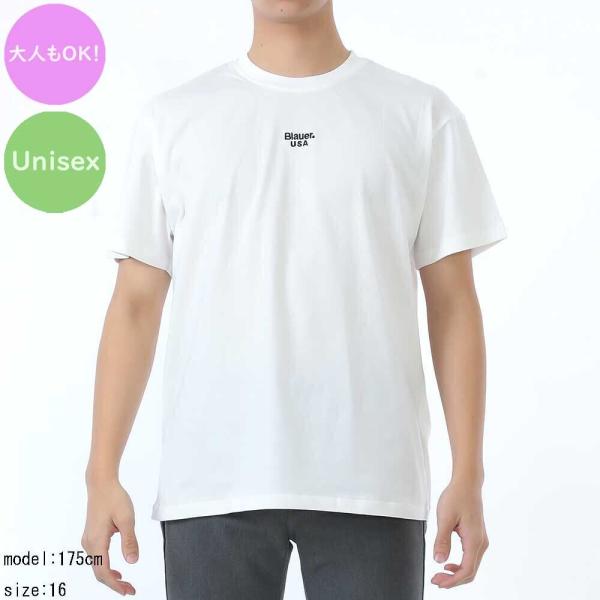 【商品名】★2025AW★　Blauer.USA Kids ブラウアー キッズ 25WBLKH02477 007396 127 FAUNCE JUNIOR EMBROIDERED 半袖Tシャツ 大人もOK (新品) 【型番】25WBLKH0...