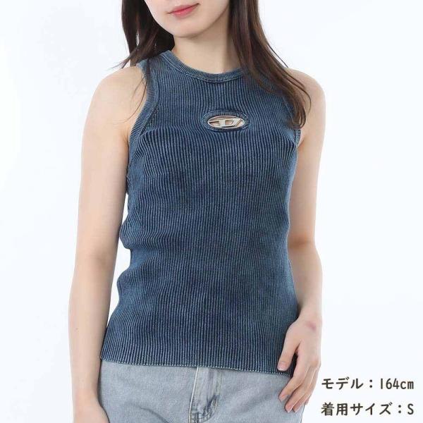 【商品名】★2025SS★　DIESEL ディーゼル A14817 0ANAH 8AT M-ANCHOR-A-SL タンクトップ ノースリーブニット レディース (新品）【品番】A14817 0ANAH 8AT【カラー】ダークブルー【素材】...