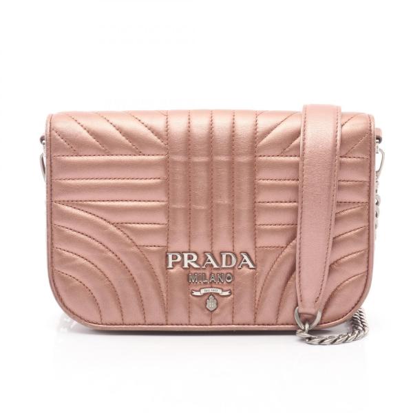 ■状態：ランクB使用感、傷、擦れ、汚れが見られます■ブランド名：PRADA（プラダ）■商品名：NAPPA IMPUNTURE ショルダーバッグ    ■カラー：ピンク系■素材：レザー■サイズ：W約19.5cm x H約13cm x D約4c...
