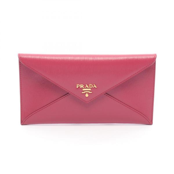 ■状態：ランクA若干の使用感、傷、擦れ、汚れが見られます■ブランド名：PRADA（プラダ）■商品名：VITELLO MOVE エンベロップ 二つ折り長財布■商品品番：1MF175■カラー：ピンク系■素材：レザー■サイズ：W約20cm x H...