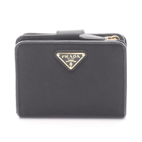■状態：ランクA若干の使用感、傷、擦れ、汚れが見られます■ブランド名：PRADA（プラダ）■商品名：PORTAF PICCOLO LAMPO 二つ折り財布■商品品番：1ML018    ■カラー：ブラック系■素材：レザー×ナイロンキャンバス...