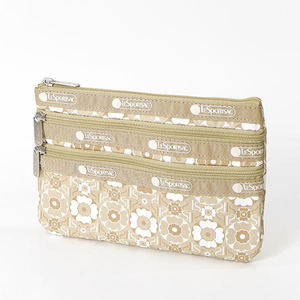 ■商品情報ブランド： LeSportsac / レスポートサック品番　： 7158 E702サイズ： 約 H13×W18×D1 cm重さ　： 約 50 g仕様　： 外側ファスナーポケット×2、ファスナー開閉ライン： 3-ZIP COSMET...