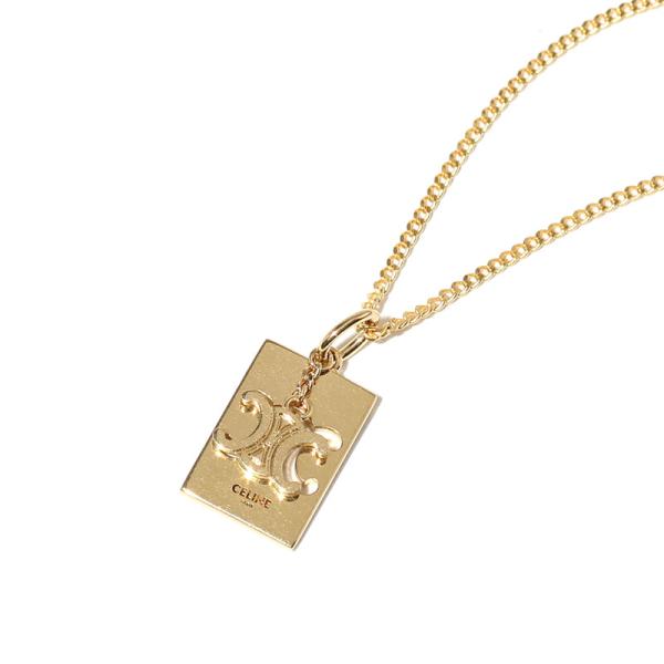 セリーヌ CELINE ネックレス ペンダント チョーカー トリオンフチャーム ゴールド Necklace TRIOMPHE Interlocked Pendant 46Y076BRA 35OR新古品 未使用 正規品 レディース ウィメンズ...