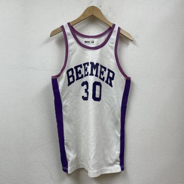 メーカー：ＵＳＥＤ古着 / USED/古着形状：タンクトップ / タンクトップサイズ：表記サイズ：42身幅：51 cm、総丈：67 cmカラー：白 / ホワイト、紫 / パープル柄 / パターン：ロゴ、文字、プリント素材：素材タグ無し商品状...