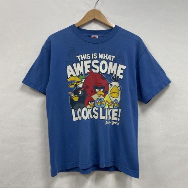 メーカー：古着 / USED形状：Tシャツ / 半袖サイズ：表記サイズ：-肩幅：48 cm、袖丈：18 cm、着丈：60 cm、身幅：48.5 cmカラー：青 / ブルー柄 / パターン：ロゴ、文字、キャラクター、プリント素材：画像参照商品...