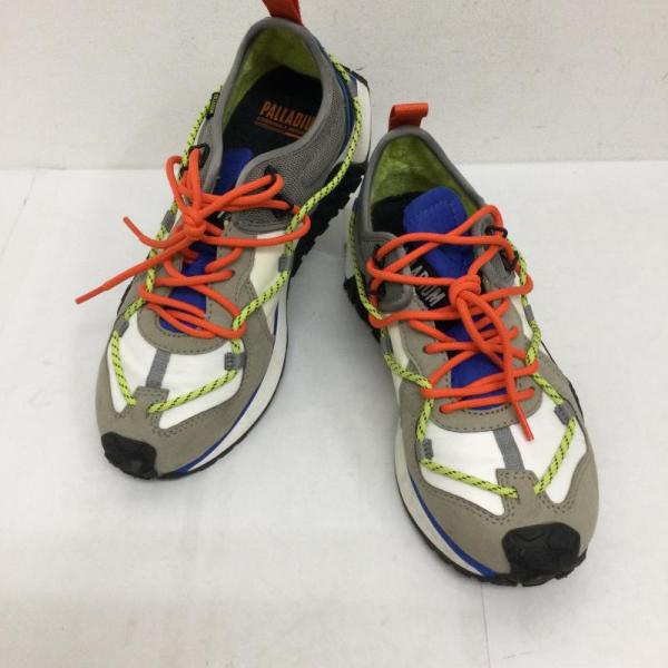 メーカー：パラディウム / PALLADIUM形状：スニーカー / スニーカーサイズ：表記サイズ：26.5cmカラー：白 / ホワイト、灰 / グレー柄 / パターン：素材：商品状態：着用感がありますが、汚れやダメージが比較的少ないお品物で...