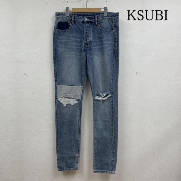 メーカー：スビ / KSUBI形状：パンツ / デニム、ジーンズサイズ：表記サイズ：表記無しウエスト：82 cm、ヒップ：94 cm、もも周り：58 cm、裾周り：30 cm、股上：28 cm、股下：84 cmカラー：インディゴ / インデ...