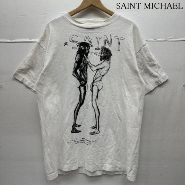 メーカー：セントマイケル / SAINT MICHAEL形状：Tシャツ / 半袖サイズ：表記サイズ：M肩幅：58 cm、袖丈：21 cm、着丈：71 cm、身幅：55 cmカラー：白 / ホワイト柄 / パターン：素材：商品状態：着用感があ...