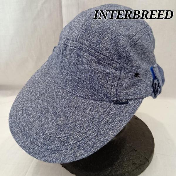 メーカー：インターブリード / INTERBREED形状：帽子 / キャップサイズ：表記サイズ：-高さ：10 cm、つば：10 cm、頭周り：61 cmカラー：青 / ブルー柄 / パターン：無地、ロゴ、文字素材：画像参照商品状態：着用感が...