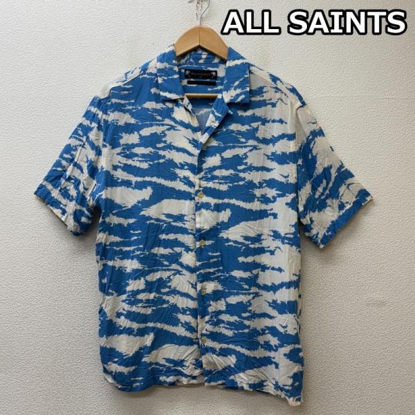 メーカー：オールセインツ / ALLSAINTS形状：シャツ、ブラウス / 半袖サイズ：表記サイズ：XS肩幅：45 cm、袖丈：24 cm、着丈：69 cm、身幅：55 cmカラー：青 / ブルー、白 / ホワイト柄 / パターン：素材：商...