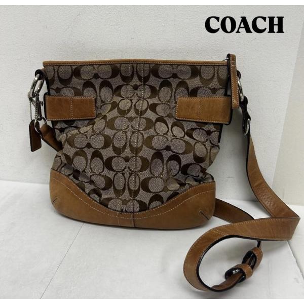 メーカー：コーチ / COACH形状：ショルダーバッグ / ショルダーバッグサイズ：表記サイズ：-幅：27 cm、マチ：10 cm、高さ：28 cm、ショルダー：110 cmカラー：ベージュ / ベージュ、茶 / ブラウン柄 / パターン：...