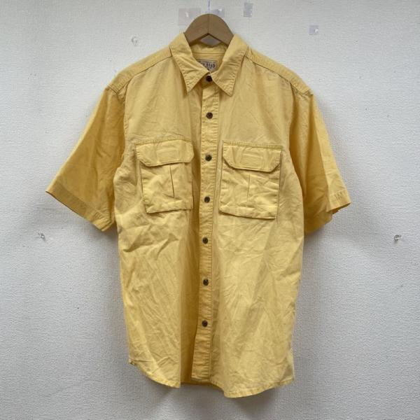 メーカー：古着 / USED形状：シャツ、ブラウス / 半袖サイズ：表記サイズ：M肩幅：48 cm、袖丈：27 cm、着丈：75 cm、身幅：53 cmカラー：黄 / イエロー柄 / パターン：素材：商品状態：着用感がありますが、汚れやダメ...