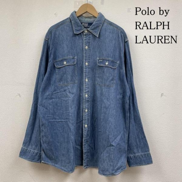 メーカー：ポロバイラルフローレン / Polo by RALPH LAUREN形状：シャツ、ブラウス / 長袖サイズ：表記サイズ：XL肩幅：50 cm、袖丈：64 cm、着丈：83 cm、身幅：65 cmカラー：インディゴ / インディゴ柄...