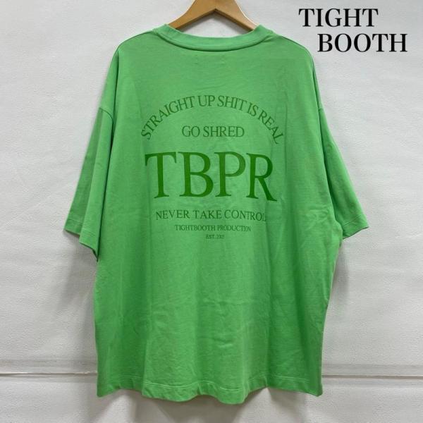 メーカー：タイトブース / TIGHTBOOTH形状：Tシャツ / 半袖サイズ：表記サイズ：M肩幅：59 cm、袖丈：26.5 cm、着丈：71 cm、身幅：66 cmカラー：薄緑 / ライトグリーン柄 / パターン：ロゴ、文字、プリント素...