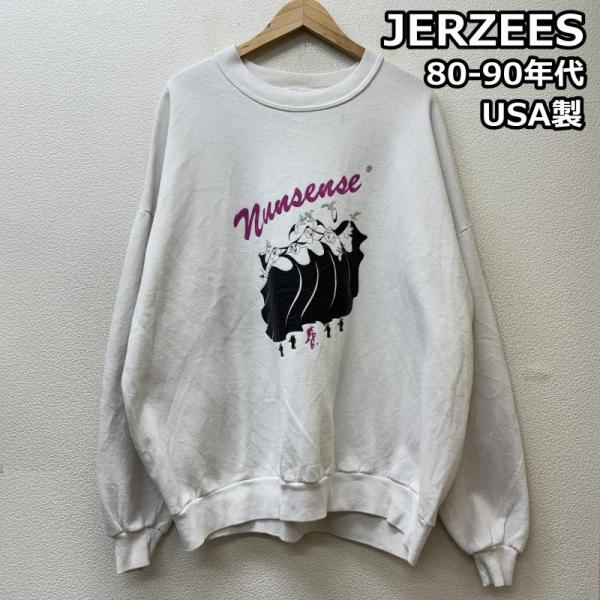 メーカー：ジャージーズ / JERZEES形状：トレーナー / 長袖サイズ：表記サイズ：-肩幅：76 cm、袖丈：57 cm、着丈：72 cm、身幅：73 cmカラー：白 / ホワイト柄 / パターン：素材：商品状態：着用感がありますが、汚...