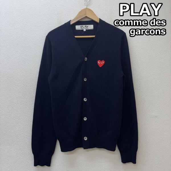 メーカー：プレイコムデギャルソン / PLAY COMME des GARCONS形状：カーディガン / 長袖サイズ：表記サイズ：S肩幅：40 cm、袖丈：68 cm、着丈：68 cm、身幅：46 cmカラー：紺 / ネイビー柄 / パター...
