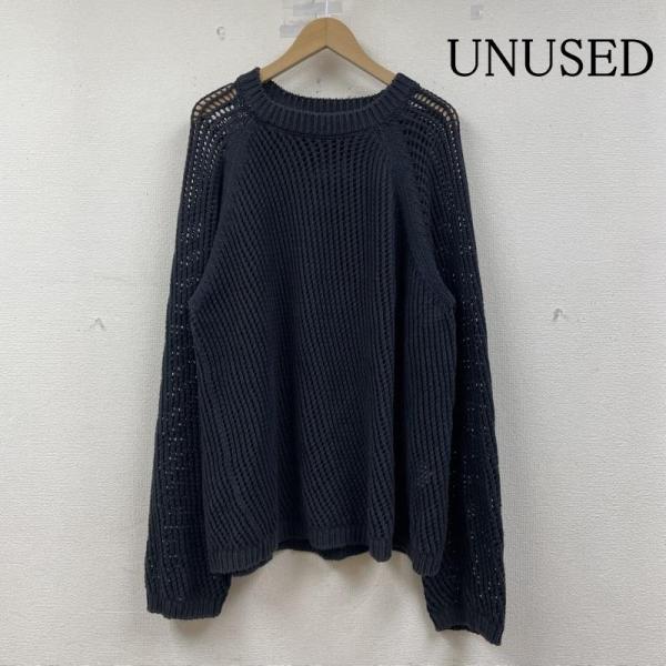 メーカー：アンユーズド / UNUSED形状：ニット、セーター / 長袖サイズ：表記サイズ：3着丈：72 cm、身幅：59 cm、裄丈：95 cmカラー：紺 / ネイビー柄 / パターン：無地素材：綿（コットン）商品状態：使用感があり、汚れ...