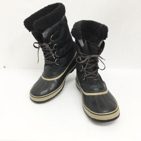 メーカー：ソレル / SOREL形状：ブーツ / ロングブーツサイズ：表記サイズ：27.0cm高さ：26 cmカラー：黒 / ブラック柄 / パターン：無地素材：商品状態：着用感がありますが、汚れやダメージが比較的少ないお品物です。※程度・...