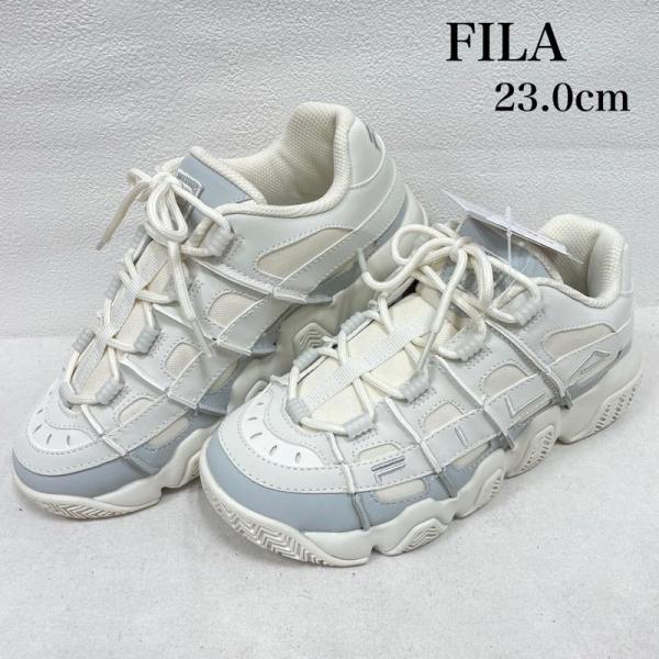 メーカー：フィラ / FILA形状：スニーカー / スニーカーサイズ：表記サイズ：23.0cm実寸サイズ：0 cmカラー：白 / ホワイト柄 / パターン：ロゴ、文字素材：素材タグ無し商品状態：未使用に近い状態で使用感の少ないきれいなお品物...