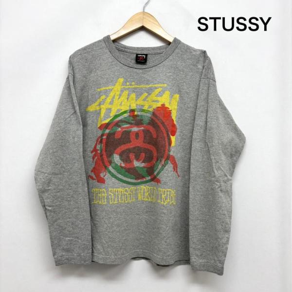 メーカー：ステューシー / STUSSY形状：Tシャツ / 長袖サイズ：表記サイズ：M肩幅：55 cm、袖丈：55 cm、着丈：62 cm、身幅：55 cmカラー：灰 / グレー柄 / パターン：素材：画像参照商品状態：着用感がありますが、...