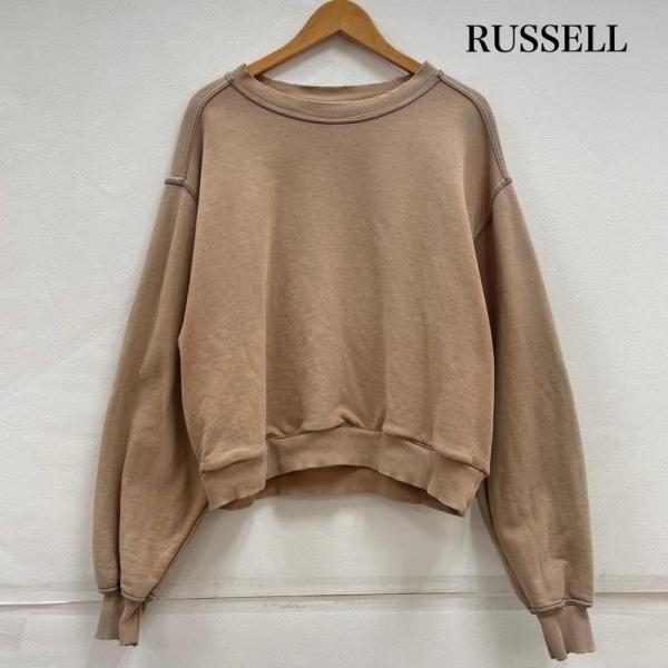 メーカー：ラッセル / RUSSELL形状：トレーナー / 長袖サイズ：表記サイズ：L肩幅：57 cm、袖丈：61 cm、着丈：56.5 cm、身幅：57.5 cmカラー：ベージュ / ベージュ、黒 / ブラック柄 / パターン：無地素材：...