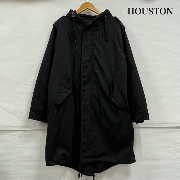 メーカー：ヒューストン / HOUSTON形状：コート / コート一般サイズ：表記サイズ：XXS肩幅：50 cm、袖丈：60 cm、着丈：102 cm、身幅：59 cmカラー：黒 / ブラック柄 / パターン：無地素材：画像参照商品状態：着...