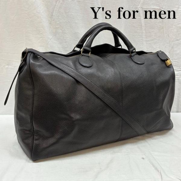 メーカー：ワイズフォーメン / Y's for men形状：ボストンバッグ / ボストンバッグサイズ：表記サイズ：-幅：61 cm、マチ：20 cm、高さ：35 cmカラー：黒 / ブラック柄 / パターン：素材：商品状態：使用感があり、汚...