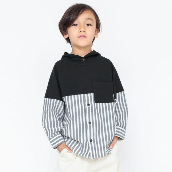 ■素材【アイボリー】無地部分:綿98%　ポリエステル2%　ストライプ部分:綿100%　【ブラック】綿100%　■原産国中国製■洗濯洗濯機、ドライ不可