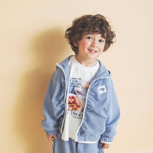 ■素材【イエロー花柄】綿52%　ポリエステル48%　【ブルーギンガム】ポリエステル100%　■原産国中国製