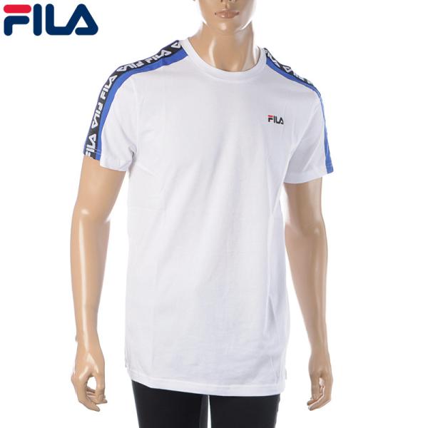 フィラ FILA URBAN LINE クルーネックTシャツ メンズ 半袖 THANOS 687700 ホワイト■ブランド直営価格 6,600円(税込)■商品説明胸元にワンポイントと、ショルダーにはロゴのテーピングをあしらい、さり気ないオシ...