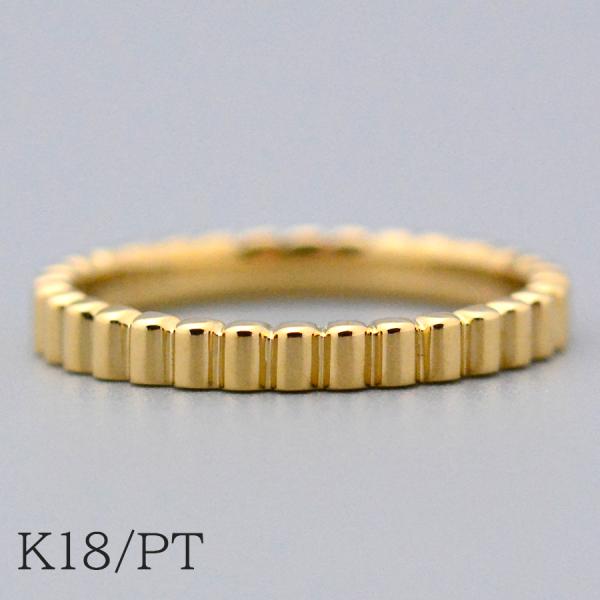 直線とカーブが描く、凛とした輝き。さりげないのに、手元が一気に洗練される「バレットカット フルエタニティーリング」【全周フルエタニティー×バレットカット】途切れない幾何学文様が、指を一周するたびに上品な存在感を演出【ミラー仕上げ（鏡面）×直...