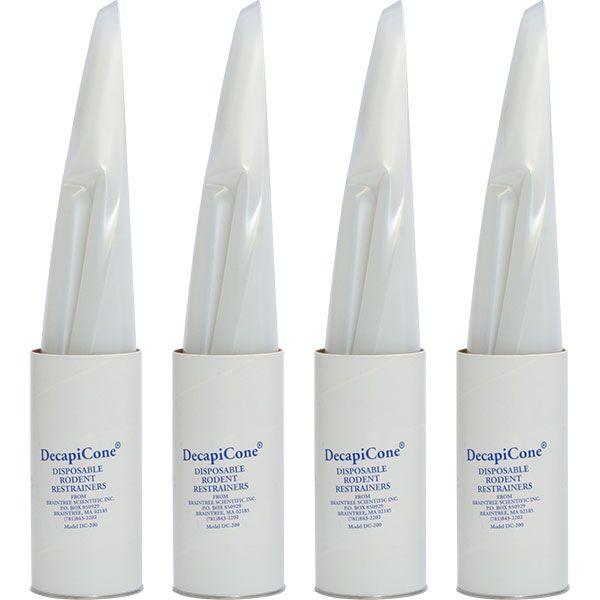 経済的なPEポリエチレン製のディスポ（使い捨て）タイプの拘束衣です。ラットの採血、薬物投与、処置時に便利です。この拘束衣ならフィルムの上から注射することができます。また、フィルムで覆っていますので糞や尿との接触を防止することができます。円錐...