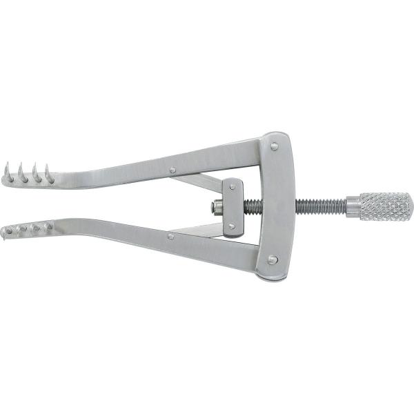 つまみを回して自在に開閉角度を調整できます。尖端のカギ爪は鋭利です。【メーカー】BRC【材質】ステンレス【全長】7cm【尖端】鋭【生産国】パキスタン◎本製品は人、及び動物への臨床目的には使用できません。