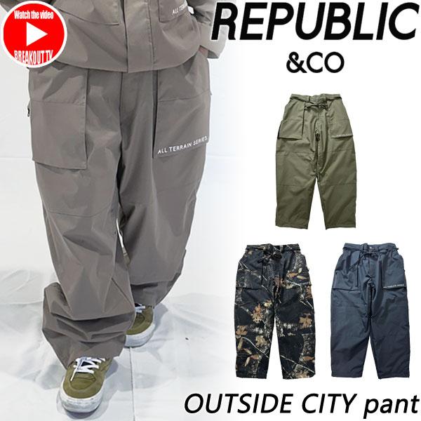 25-26 REPUBLIC&amp;CO/リパブリック OUTSIDE CITY pant 着用説明動画 メンズ レディース 防水パンツ スノーボードウェア スノーウェアー 2026