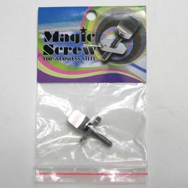 ロングボーダー必需品のBOX FIN(ボックスフィン)固定用スクリューです。Magic Screwプレートの位置を横溝の深さに合わせ、ネジを締めるとプレートが右側に回り、フィンを簡単にすばやく固定することができます。股、緩めると小さな突起が...