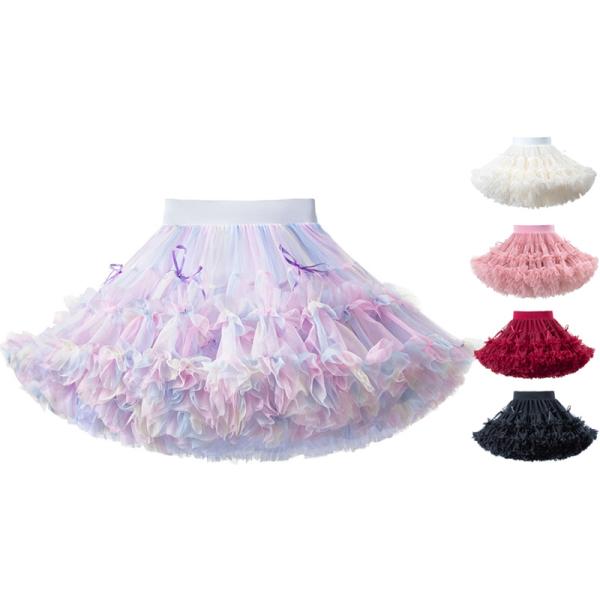 新作「リボン付きチュチュスカート」は、ふんわり広がるケーキシルエットとチュール素材で、女の子の夢を叶えるプリンセス風ドレス。ポンポン＆フリルがたっぷりのボリューム感で、ダンス・バレエ・撮影衣装・発表会・誕生日パーティーなど、特別な日の主役コ...