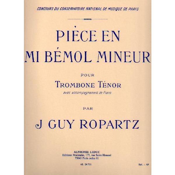 Joseph Guy Ropartz：Piece en Mi bemol mineurロパルツ：小品 変ホ短調■出版社：Leduc（ルデュック）■輸入楽譜 ■楽譜は新品ですが、輸入商品のため入荷時による角の折れや日焼けがある場合がございます...